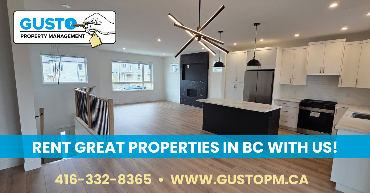 For Rentals in BC Gusto Property Management